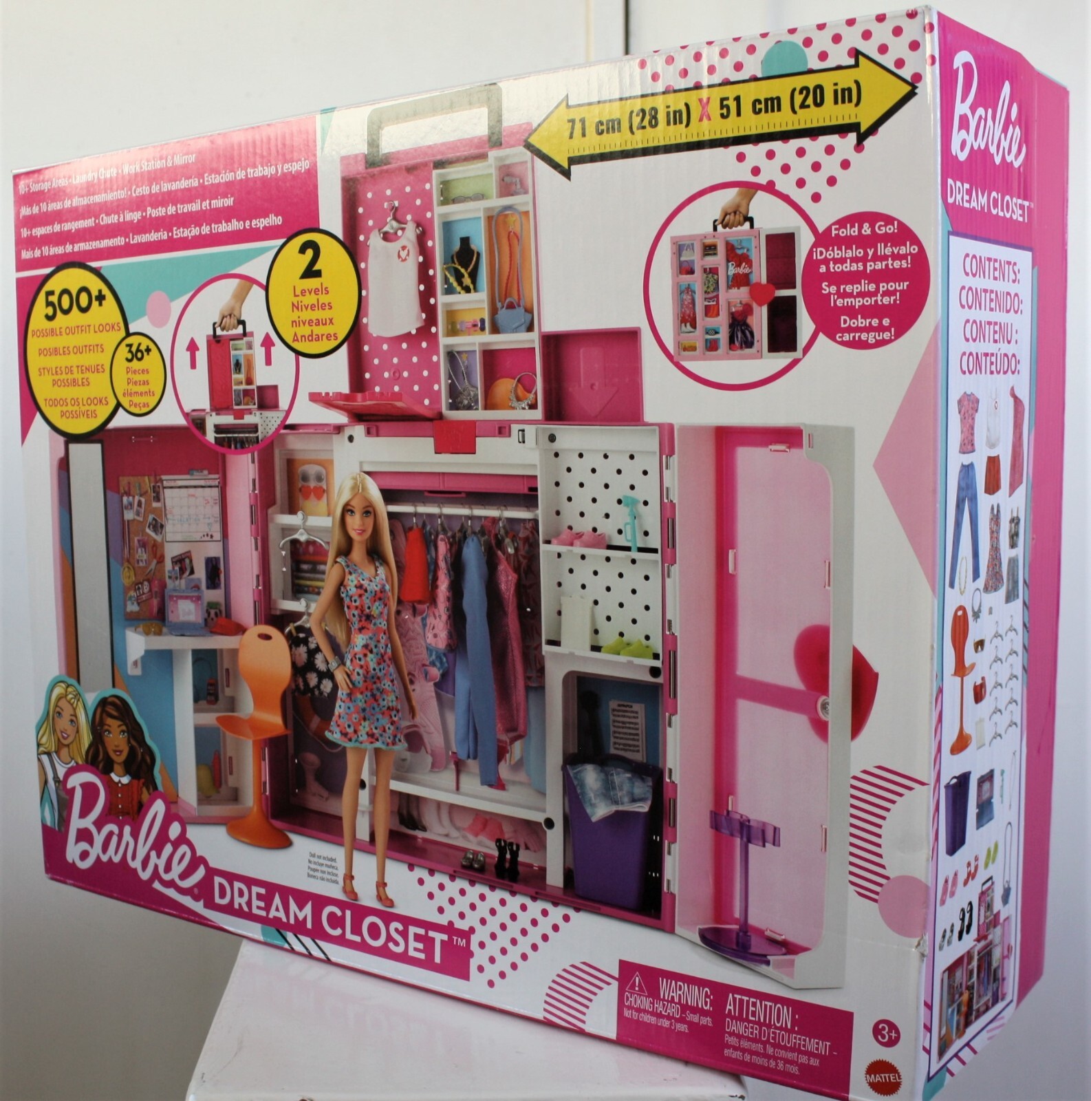 Mattel Barbie Dream Closet Playset 28" x 20" with Accessories | eBay
