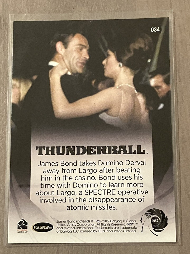 Sean Connery / Domino - James Bond 007 Trading Card. Thunderball | eBay