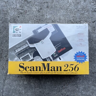 Logitech Scanman 256 Gray Scale Scanner for IBM PC/AT & Above ...