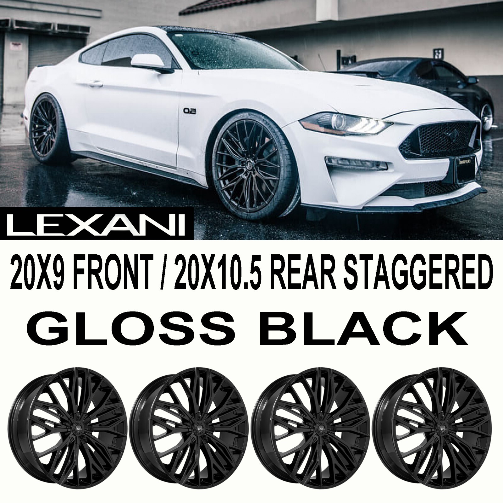 LEXANI WHEELS RIMS FORD MUSTANG YEAR 2015,2016,2017,2018,2019,2020,2021 ...