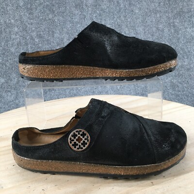 Haflinger Shoes Womens 40 Adventure Mule Clogs Flats Comfort Black Slip ...