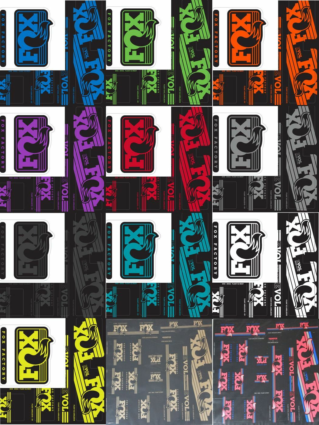 2017 FOX DECAL AUFKLEBER HERITAGE SET FEDERGABEL 32 34 36 DÄMPFER CTD ...