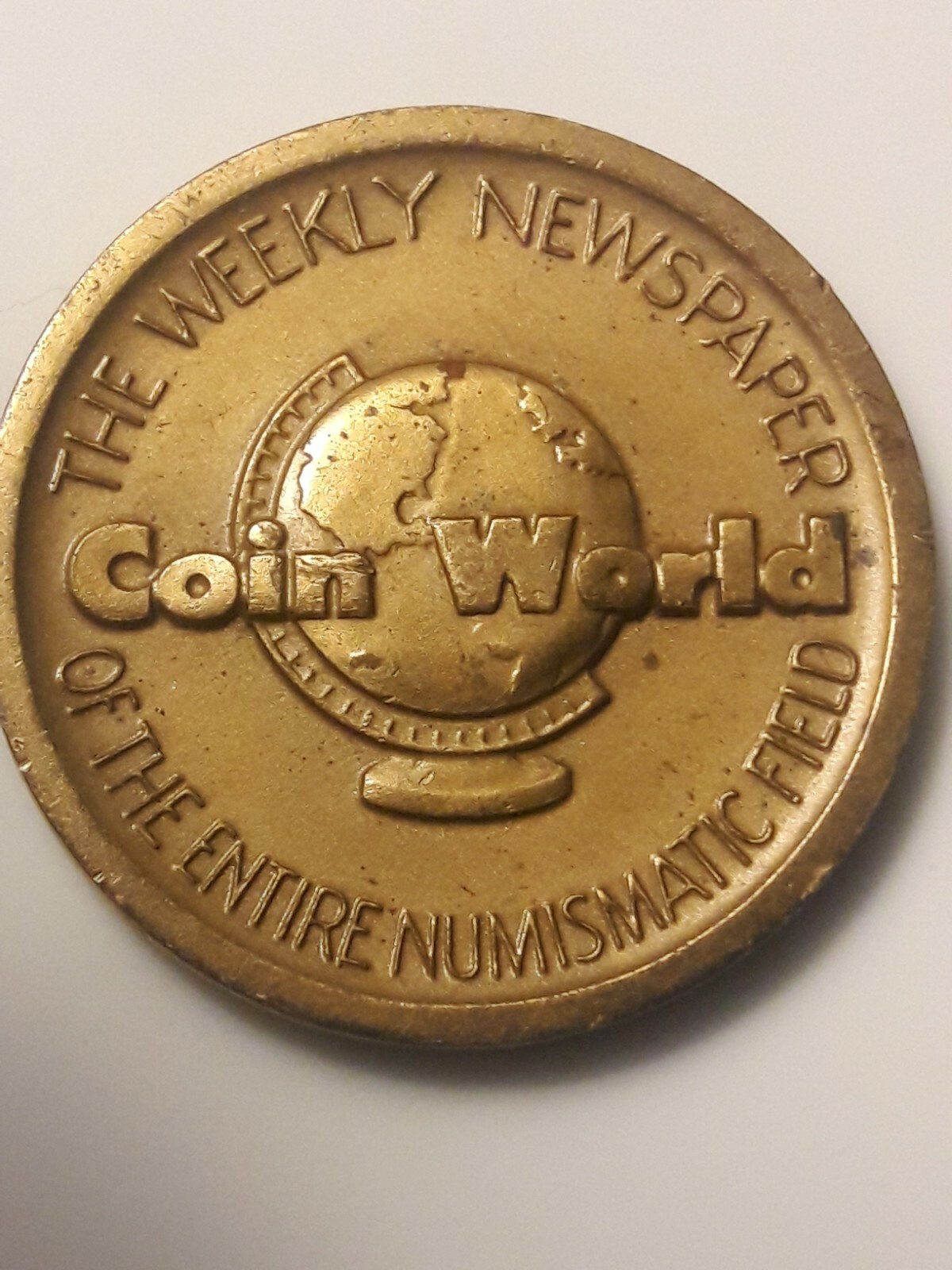 COIN WORLD -THE WEEKLY NEWSPAPER BRONZE Medal Coin 1-1/4" 1792 US ...