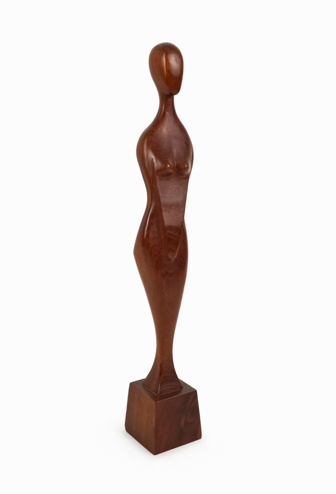 Seform Teak Sculpture Simon Randers Denmark Modernist Statue Wooden Mid ...