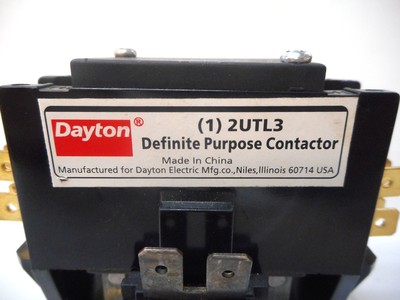 DAYTON, DEFINITE PURPOSE CONTACTOR, PART NO. 2UTL3, 50/60 Hz, COIL ...