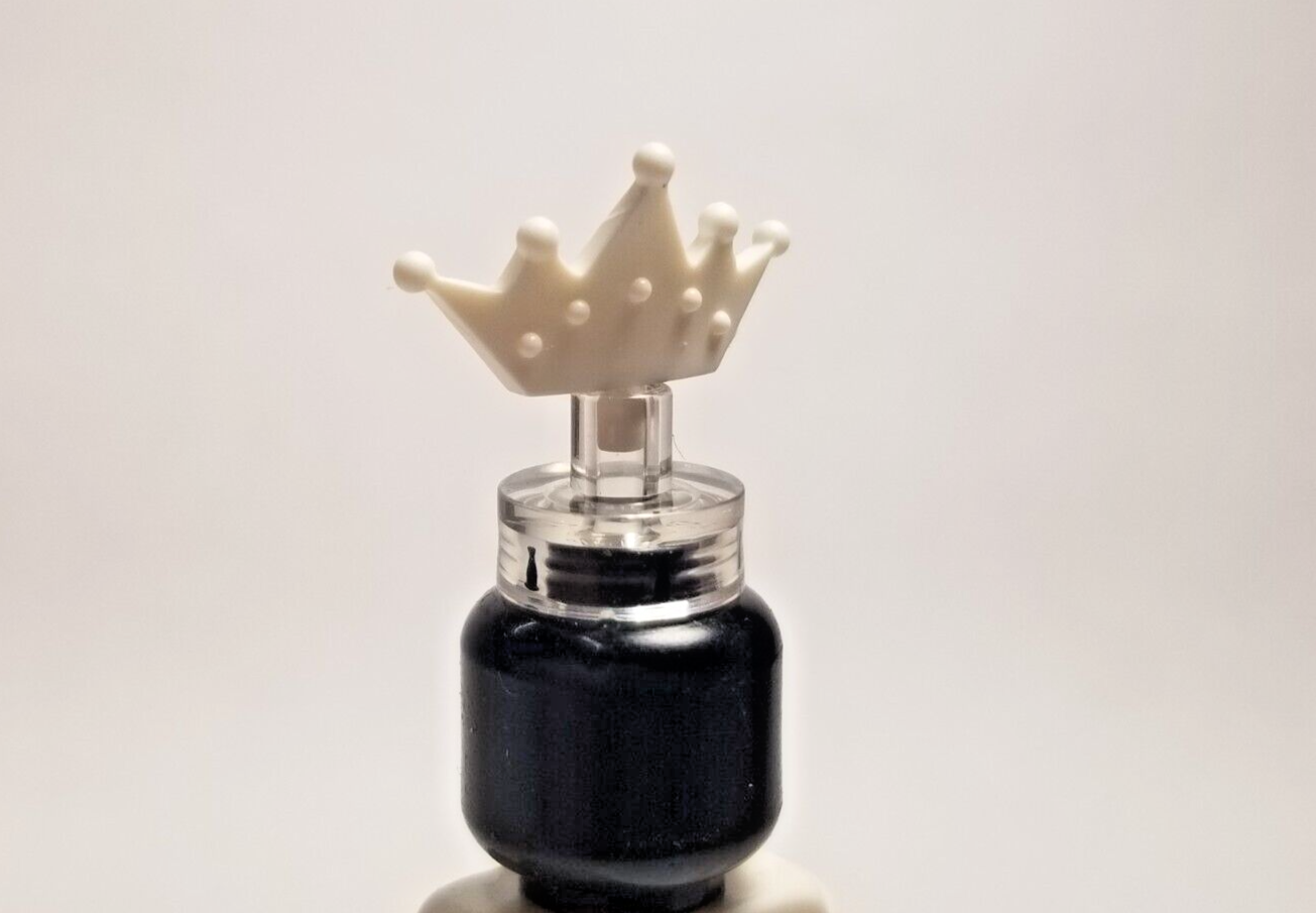 NEW LEGO CROWN Tiara White Mini Doll Minifigure Princess Pin for Hair ...