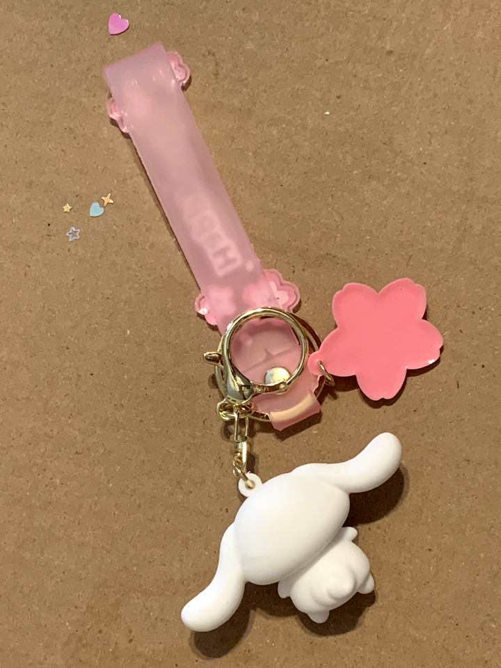 Pink & White Cinnamoroll Key Change Happy Day with Flowers | eBay