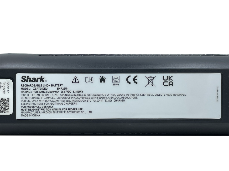 Genuine New Vacuum Cleaner Battery SHARK XBAT350EU 28,8 V 2900 mAh 2,9 ...