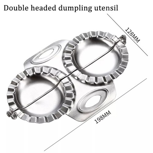 Double Dumpling Press Mold Empanada Gyoza Puff Pie Mold Maker Stainless ...