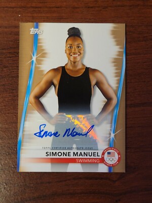 Simone Manuel 2020 Topps Olympics Autograph Gold #09/20 Auto 2024 USA ...