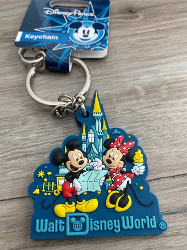 Walt Disney World Cinderella Castle Keychain Mickey and Minnie Mouse ...