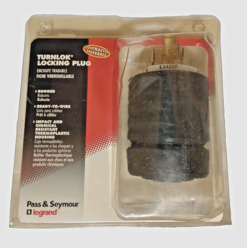 Legrand Pass & Seymour L1420-PCCV3 Turn-Lock Plug 20A, 125-250V 3 Pole ...