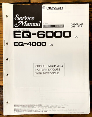 Pioneer EQ-6000 EQ-4000 Equalizer Service Manual *Original* | eBay