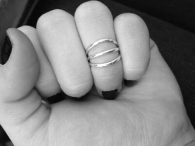 Handmade Solid 925 Sterling Silver Heavy Pure Ring For Women Gift For ...