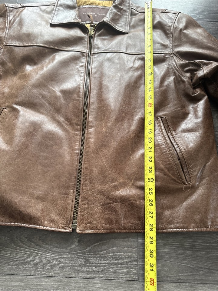 Andrew Marc leather jacket Mens coat Size XXL | eBay