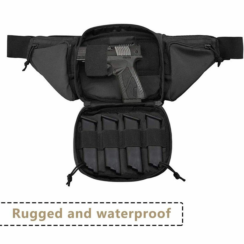 Tactical Pistol Pouch Waist Gun Pack Bag Fanny Packs Concealed Carry ...