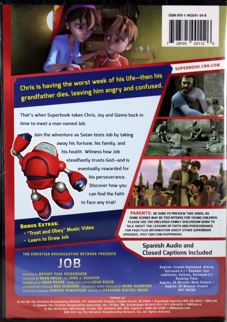 Superbook Season 2 Job NEW DVD Chris, Joy and Gizmo Faith And ...