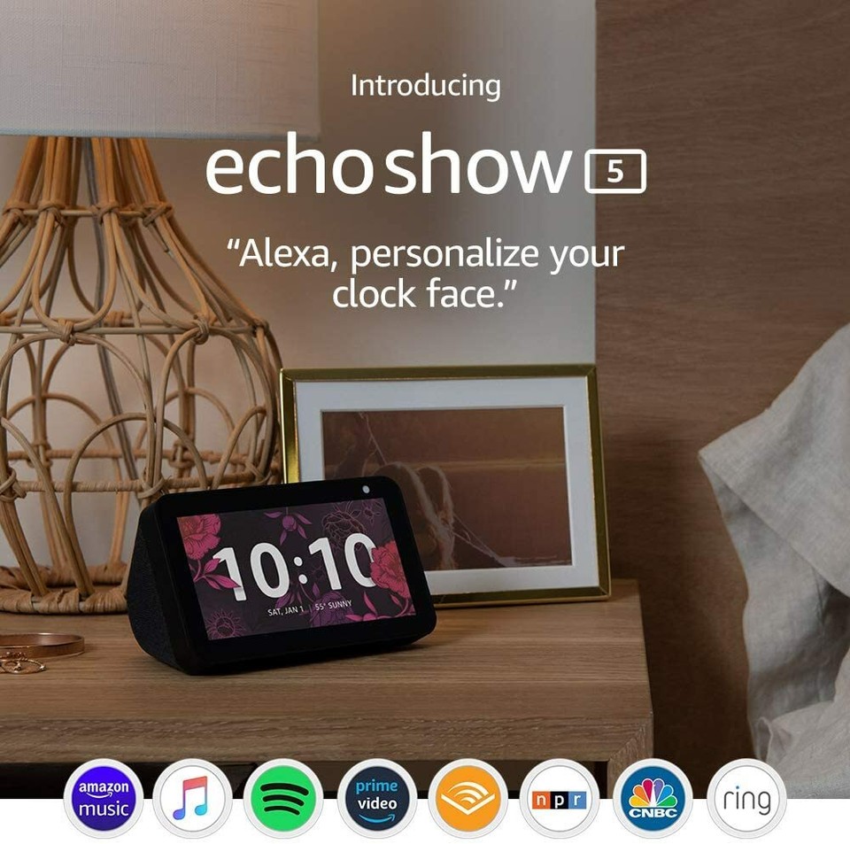 NEW Amazon Echo Show 5 Smart Display with Alexa - Charcoal Latest Model ...
