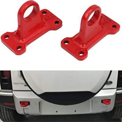 Rear Trailer Hook Fits for Defender 90 110 130 2020-2024 Metal Red Tow ...