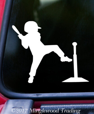 TEE BALL PLAYER Vinyl Sticker - T-Ball TEEBALL Baseball Batter - Die ...
