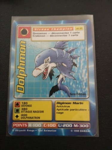 Dolphmon Carte Digimon Fr 1ere Edition Jd-35 | eBay