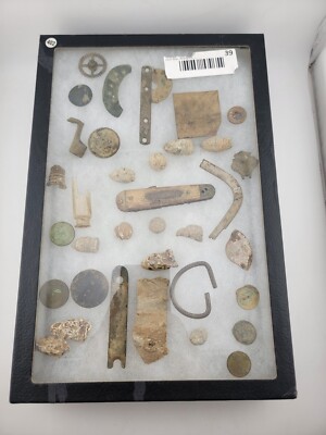Tray Of Civil War Dug Relics W Pocket Knife, Bottles, Bullets, Gun ...