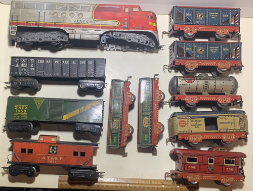 MARX Trains..027..11 Piece assortment..Metal cars | eBay