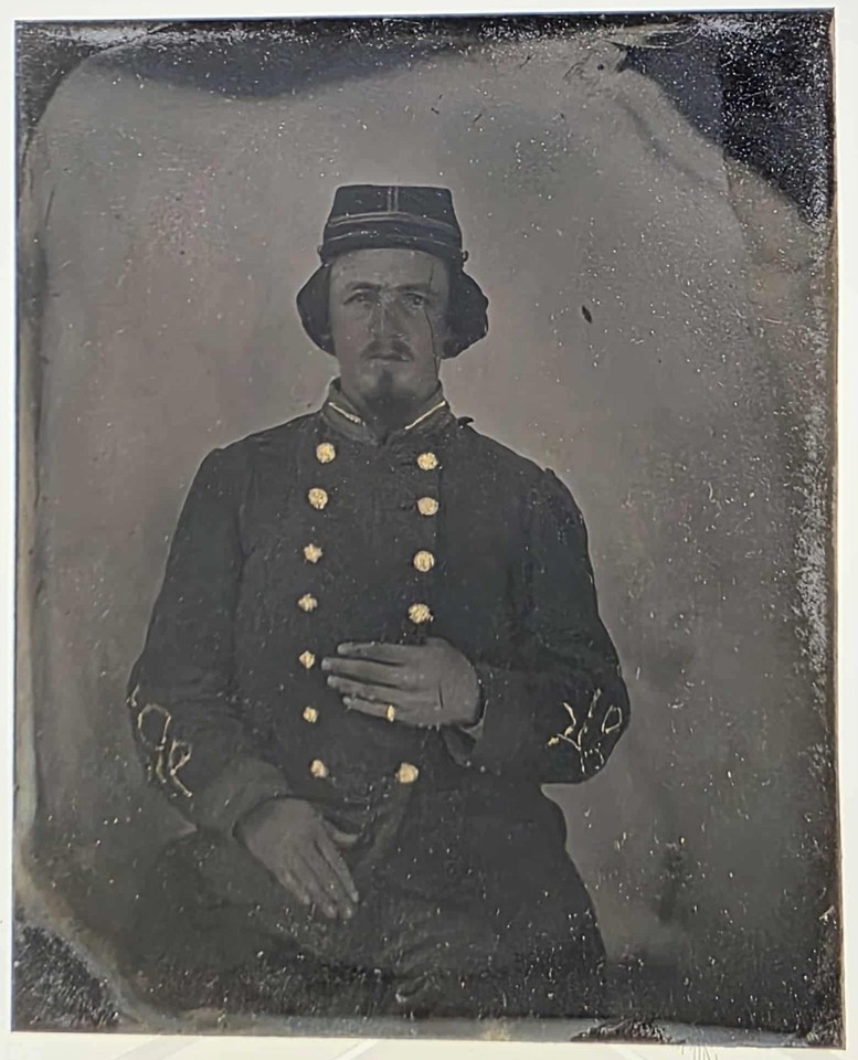 1/6th plate Tintype Civil War Confederate Lieutenant Soldier from ...