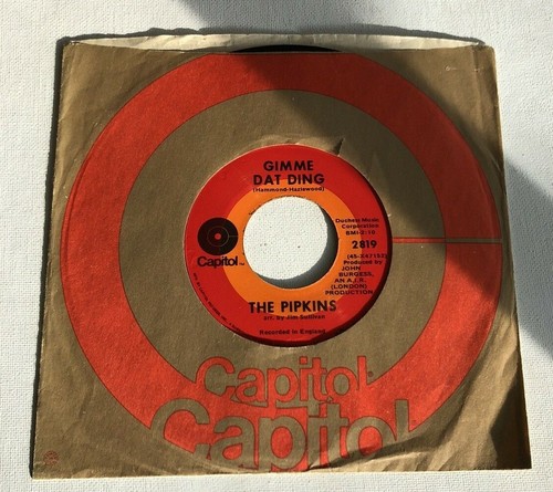 THE PIPKINS, GIMME DAT DING, CAPITOL#2819, RARE ROCK & ROLL 45 RECORD ...