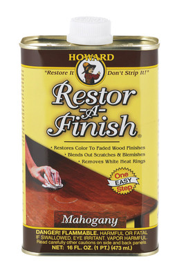 HOWARD Original Restor-A-Finish 1 Pt MAHOGANY Wood Furniture Restorer ...