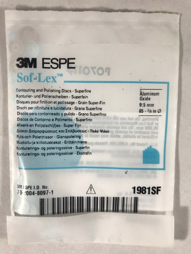 85pc 1981SF Super-Fine Sof-Lex Countouring and Polishing Discs 9.5mm 3 ...