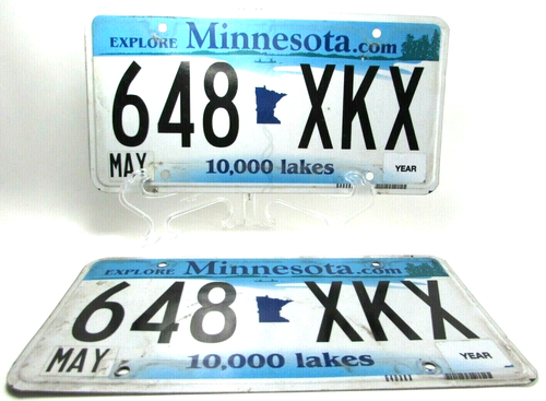 Vintage Minnesota 10,000 Lakes 2 Car Truck License Plates 648 XKX State ...