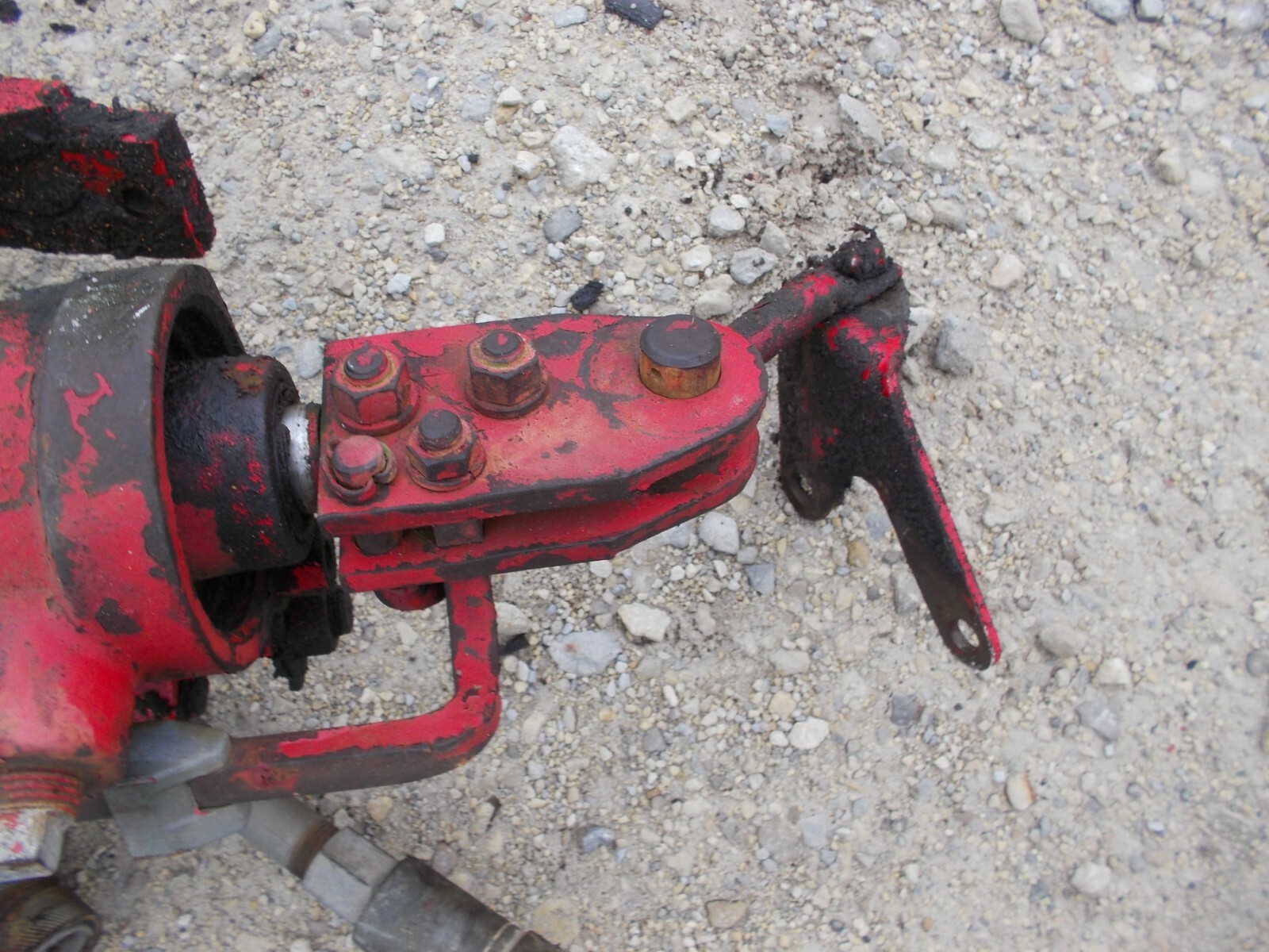 Massey Harris 33 Tractor rear hydraulic cylinder w// mounting bracket ...