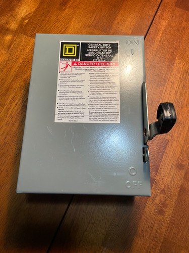 Square D DU221RB 30 Amp 2 Poles Safety Switch 9x7",electrical shuttoff ...