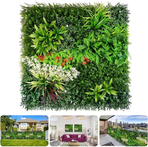 Artificial Grass Wall Panels, 40"X 40" Boxwood Hedge Wall Panels with ...
