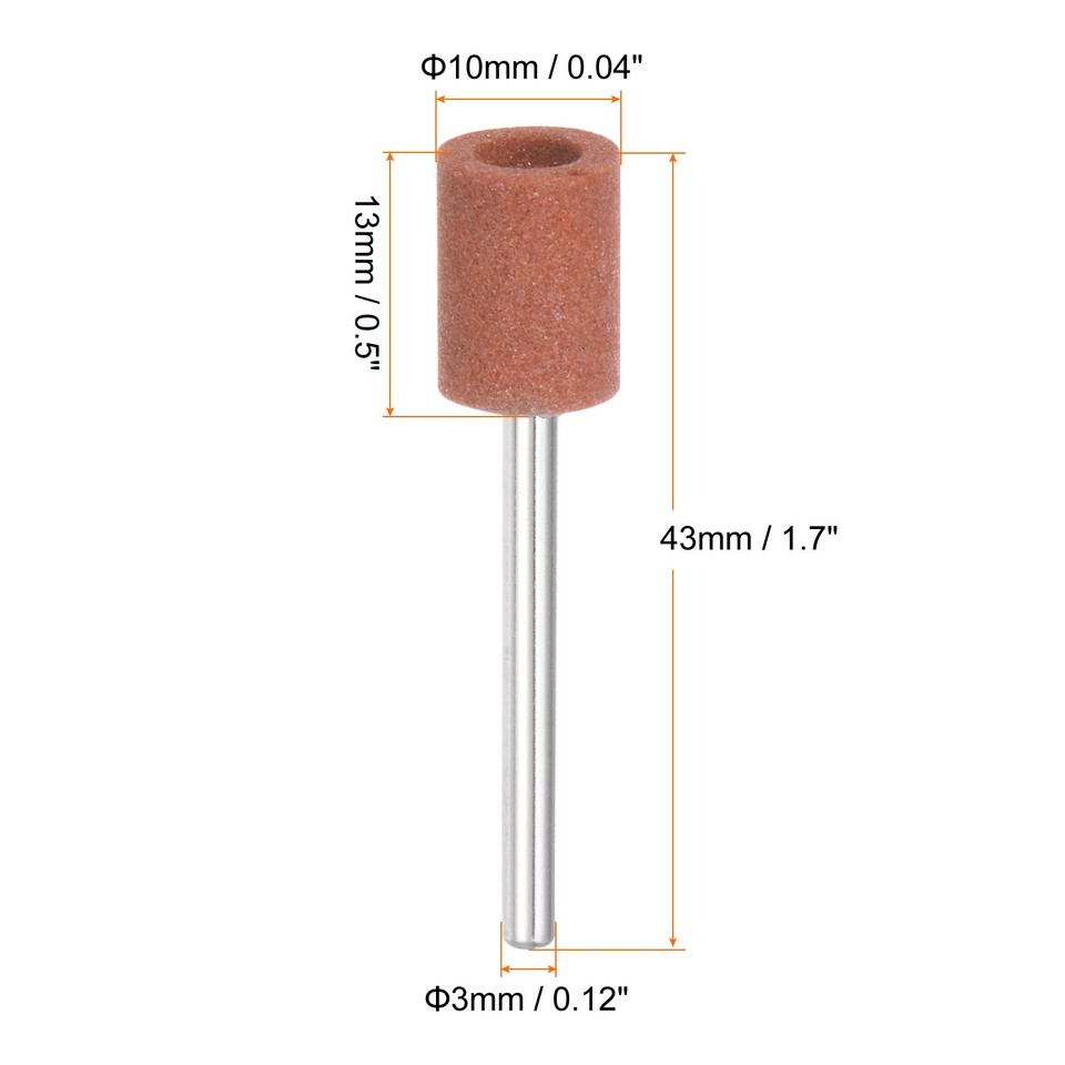 18 Pack Rotary Grinding Stones 1/8" Cylindrical Shape Abrasive Mounted ...