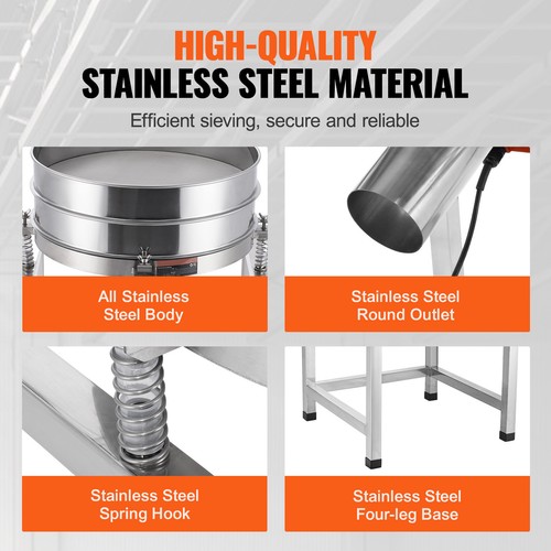 Electric Vibrating Sieve Machine with 40+100 Mesh Automatic Sifter ...