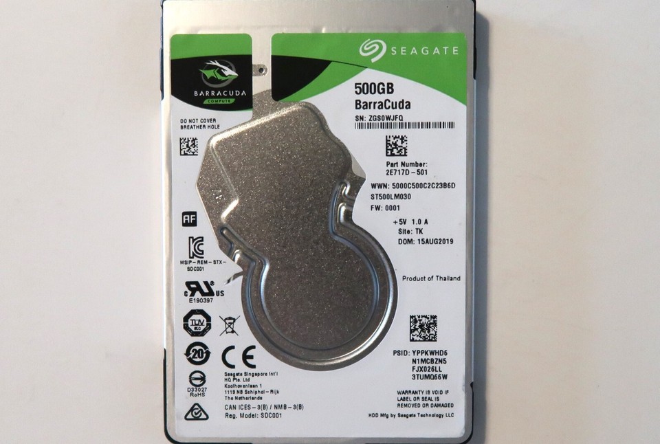 Seagate ST500LM030 2E717D-501 TK FW:0001 Thailand (ZGS) 2.5" 500gb Sata ...