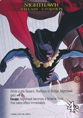 NIGHTHAWK Upper Deck Marvel Legendary VILLAIN UTOPOLIS SQUARDON SUPREME ...