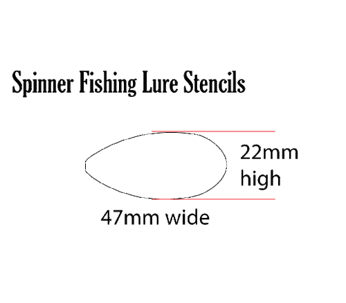 Spinner Fishing Lure Stencils 47mm wide - Various Patterns | eBay Australia