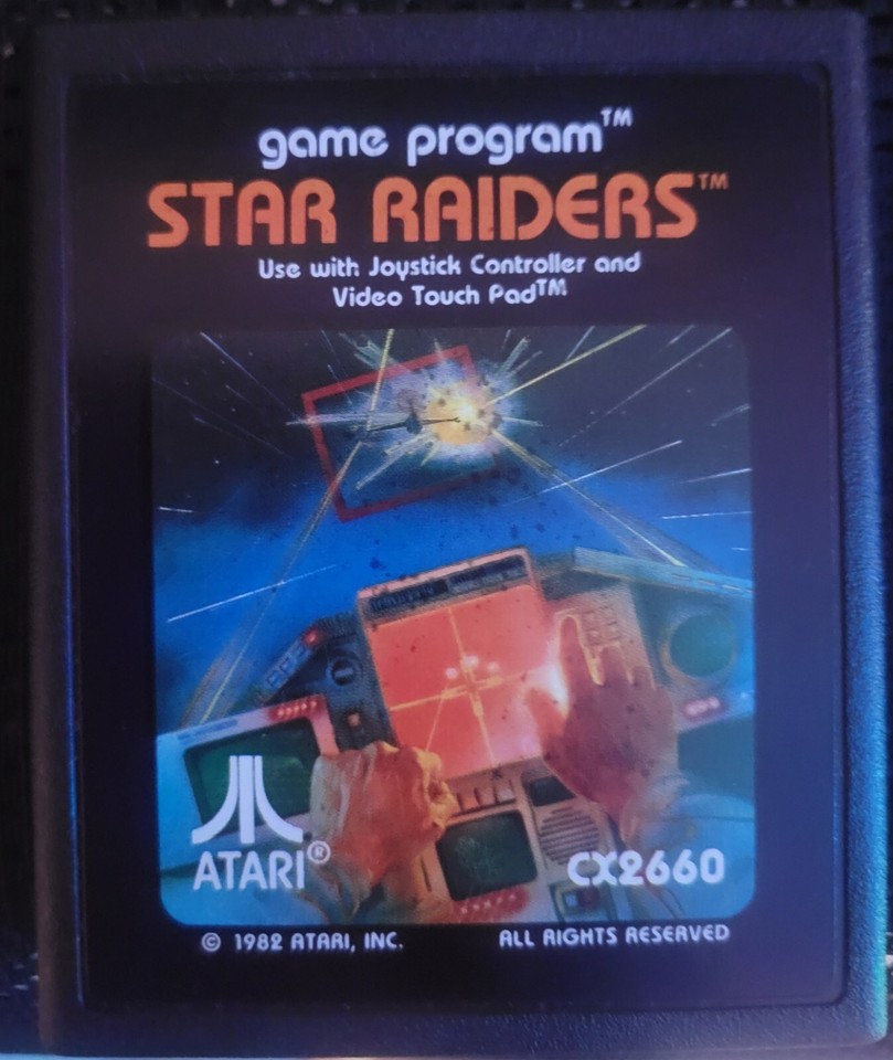 Atari 2600 Star Raiders Cartridge, Video Touch Pad, Overlay and ...