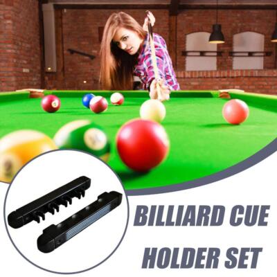 6 Pool Billiard Cue Rack Table Sticks Cue Clips Pool Balls Holder GX ...