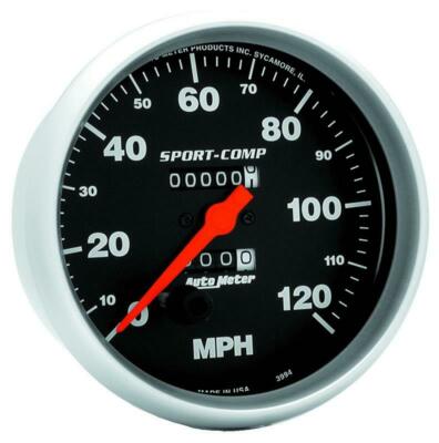 Auto Meter Sport-Comp Series Speedometer 5" In-Dash Mechanical 0-120 ...