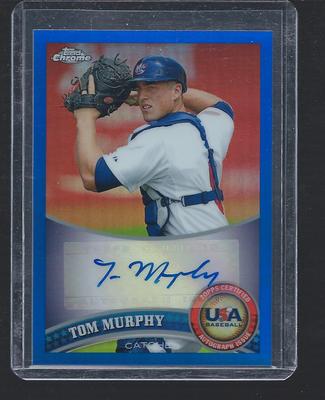 TOM MURPHY 2011 Topps Chrome USA BLUE REFRACTOR AUTO 13/99 Mint ...