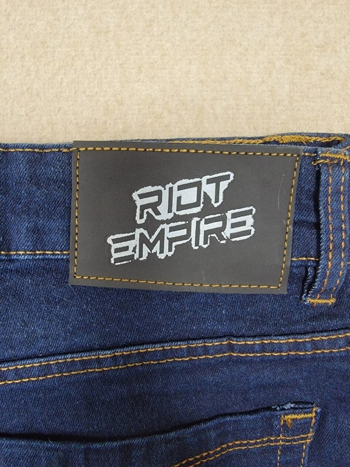 RIOT EMPIRE Men's 34x32 Stretch Denim Deep Indigo Blue Jeans 5-Pocket ...