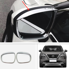 Fit For Nissan Rogue 2021-2023 Chrome Rearview Mirror Rain Eyebrow Trim ...