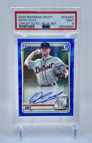 Colt Keith 2020 Bowman Draft Chrome 1st Auto RC True Blue Refractor ...