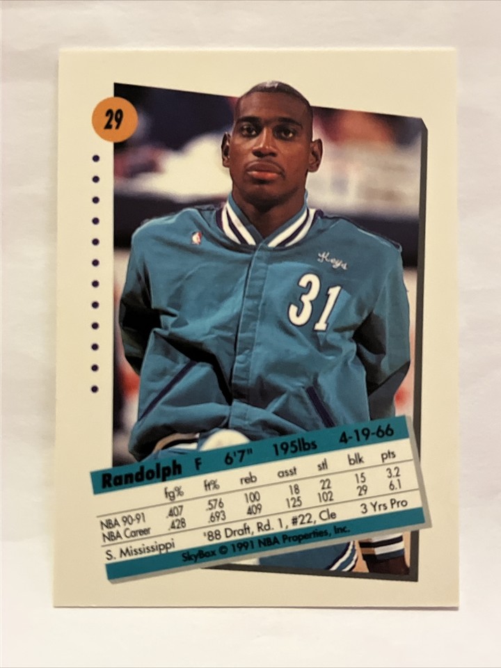 1991 Randolph Keys SKYBOX #29 Charlotte Hornets | eBay