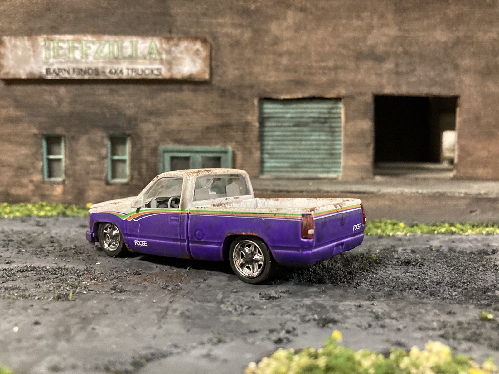 1990 Chevy Silverado Rusty Weathered Custom 1/64 Diecast OBS Truck Barn ...