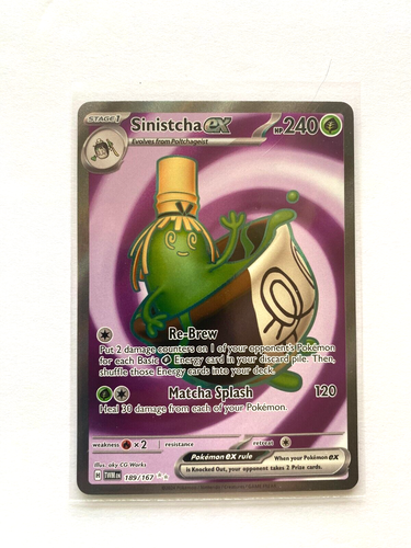 Pokémon TCG SV06: Twilight Masquerade Sinistcha ex 189/167 Full Art NM ...